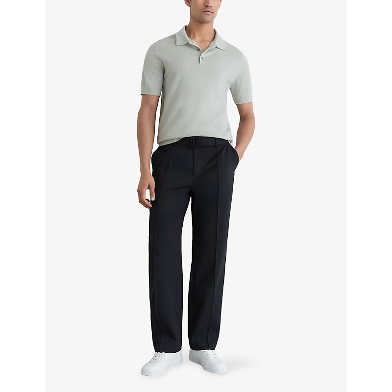 REISS manor regular-fit merino wool polo shirt m